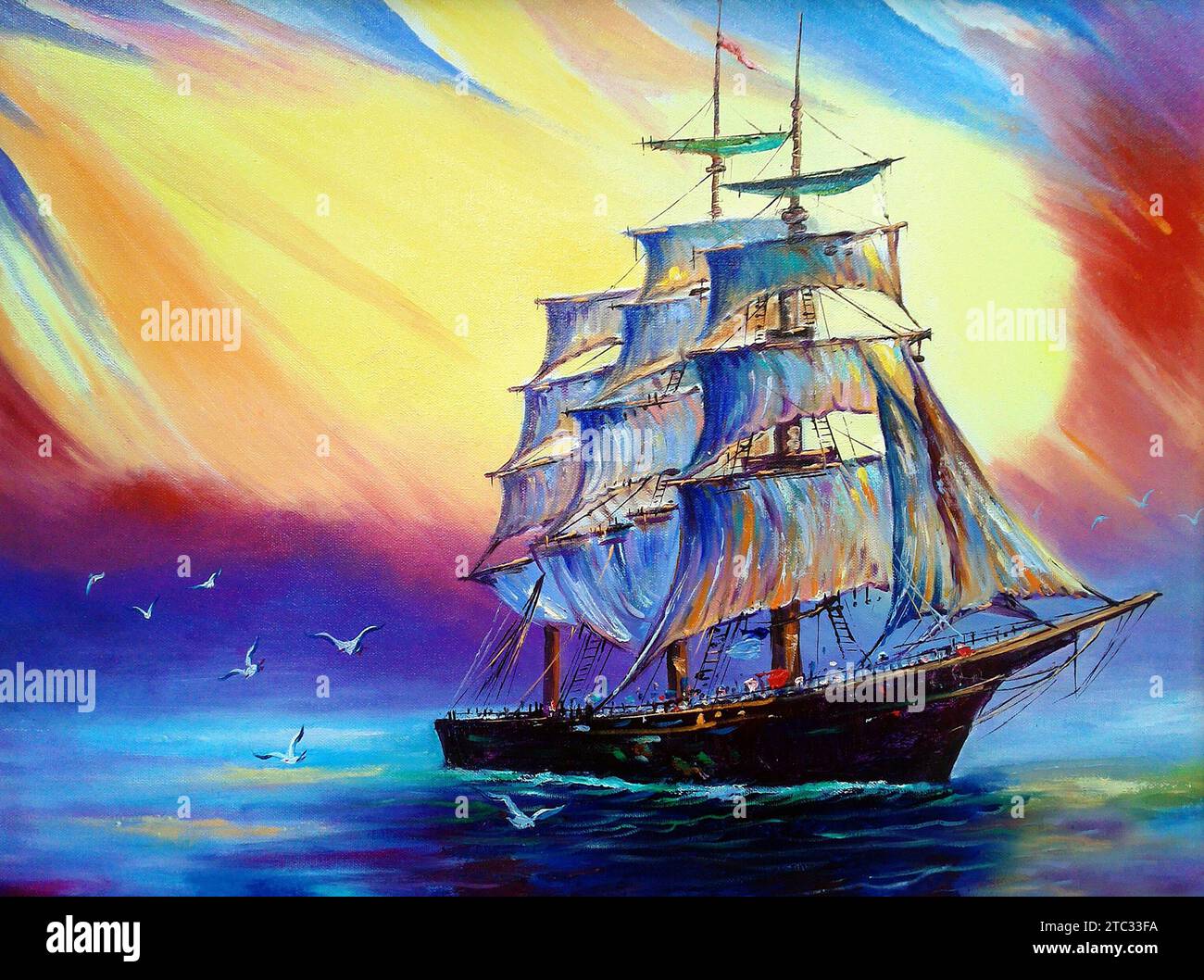 Pirate ship painting hi-res stock photography and images - Alamy