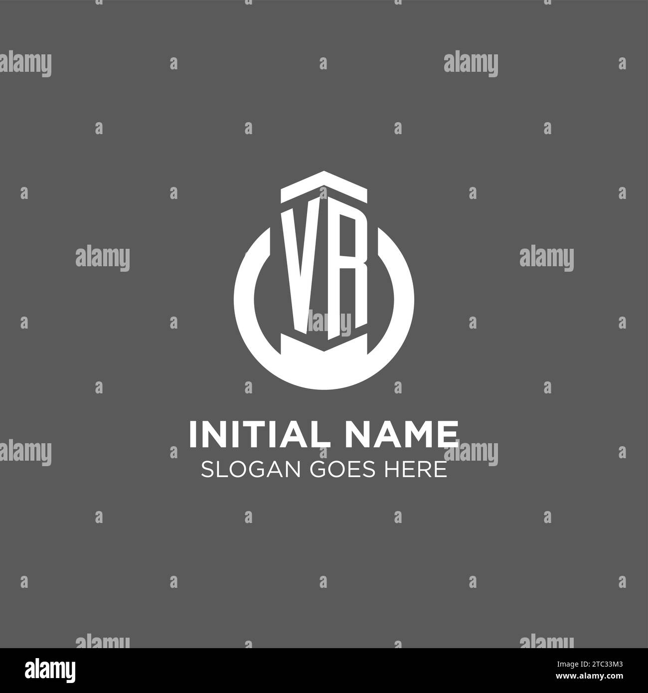 Initial VR circle round line logo, abstract company logo design ideas ...