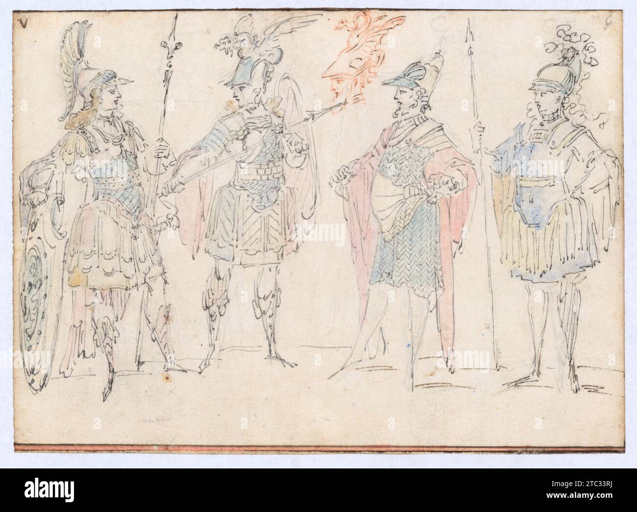 Four Actors in Heroic Costume, with a Study of a Helmeted Head 2020 by ...