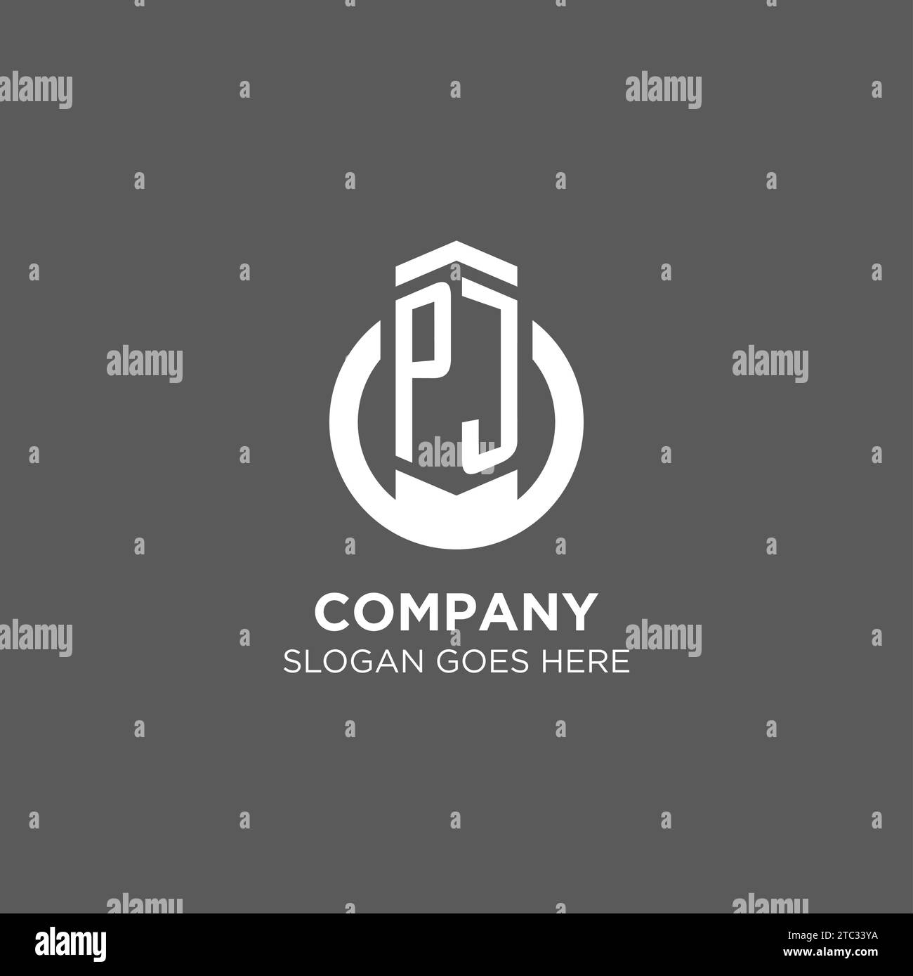 Initial PJ circle round line logo, abstract company logo design ideas ...