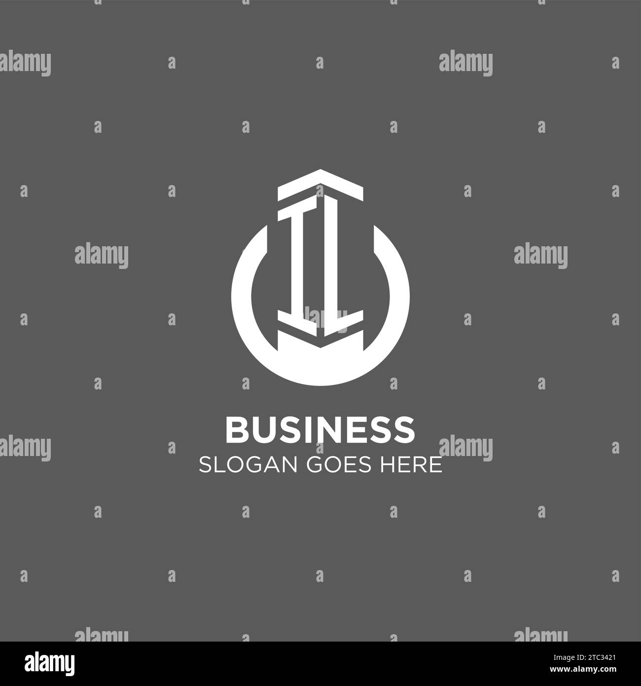 Initial IL circle round line logo, abstract company logo design ideas ...
