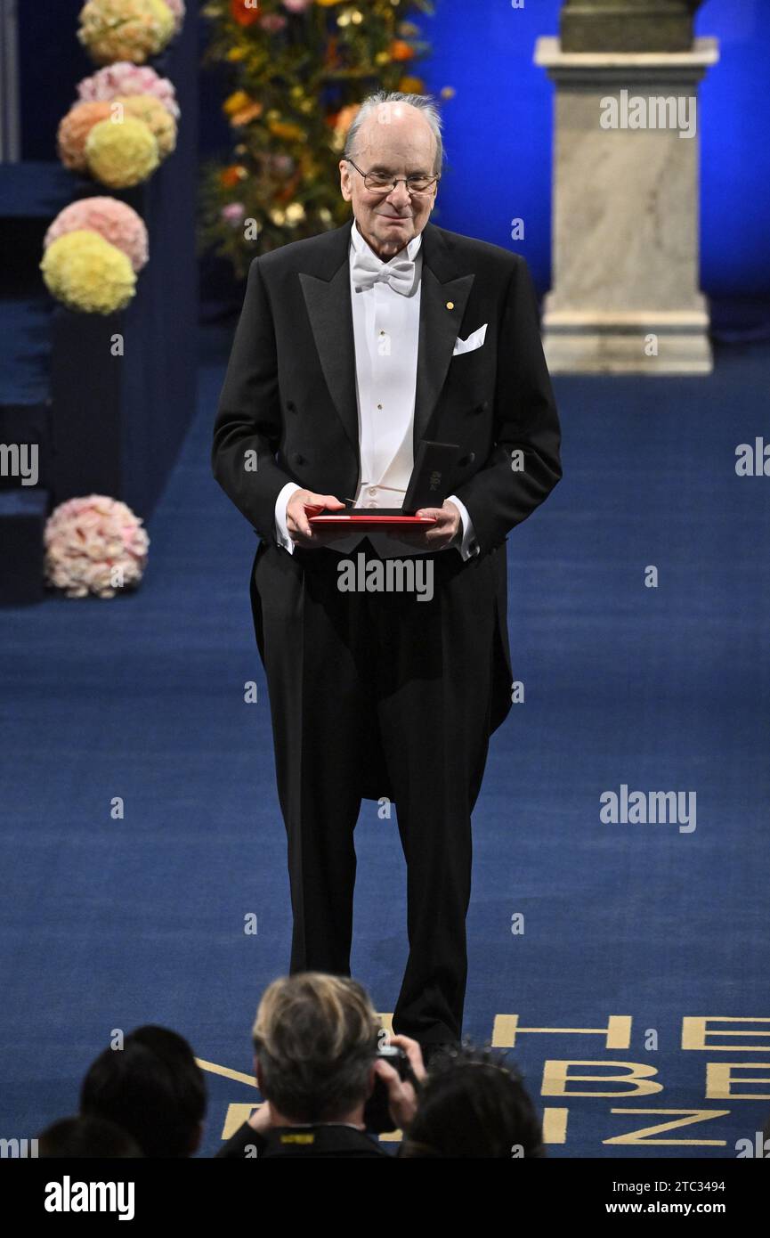 Stockholm, Sweden. 10th Dec, 2023. Nobel laureate in chemistry Louis E ...