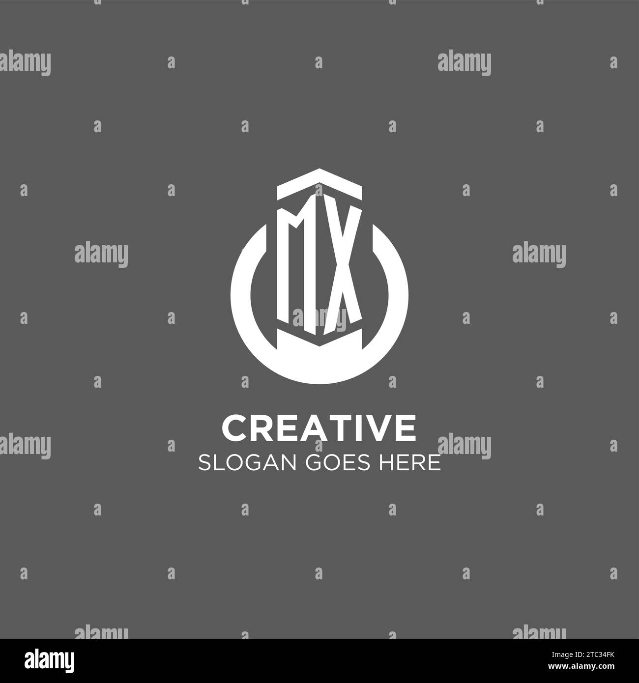 Initial MX circle round line logo, abstract company logo design ideas ...