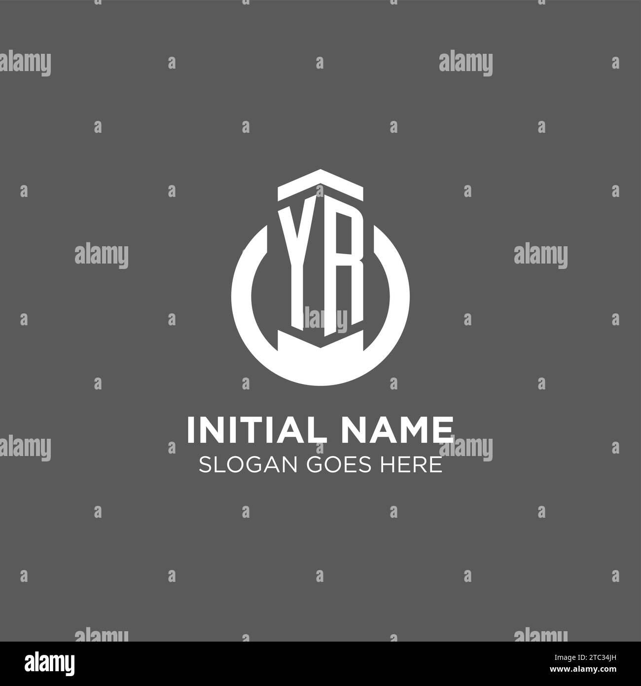 Initial YR circle round line logo, abstract company logo design ideas ...