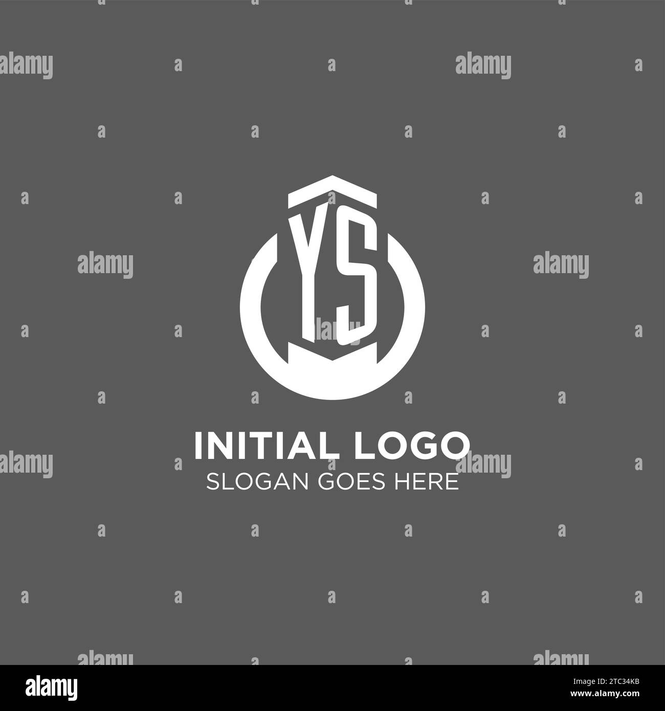 Initial YS circle round line logo, abstract company logo design ideas vector graphic Stock ...