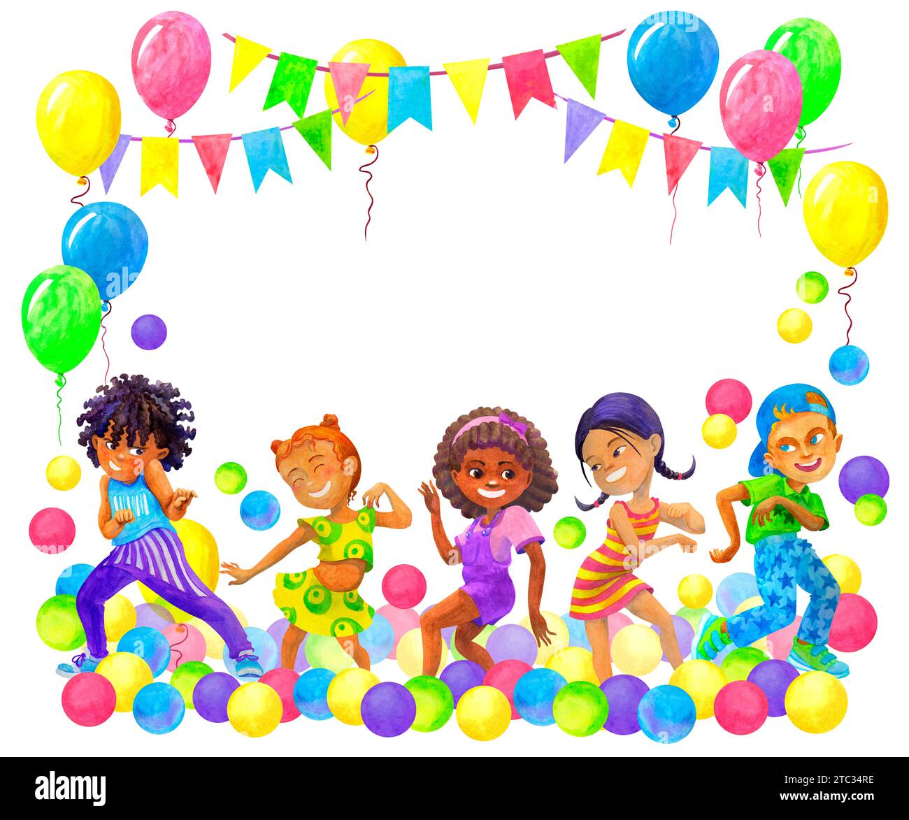 Children having fun party Cut Out Stock Images & Pictures - Alamy