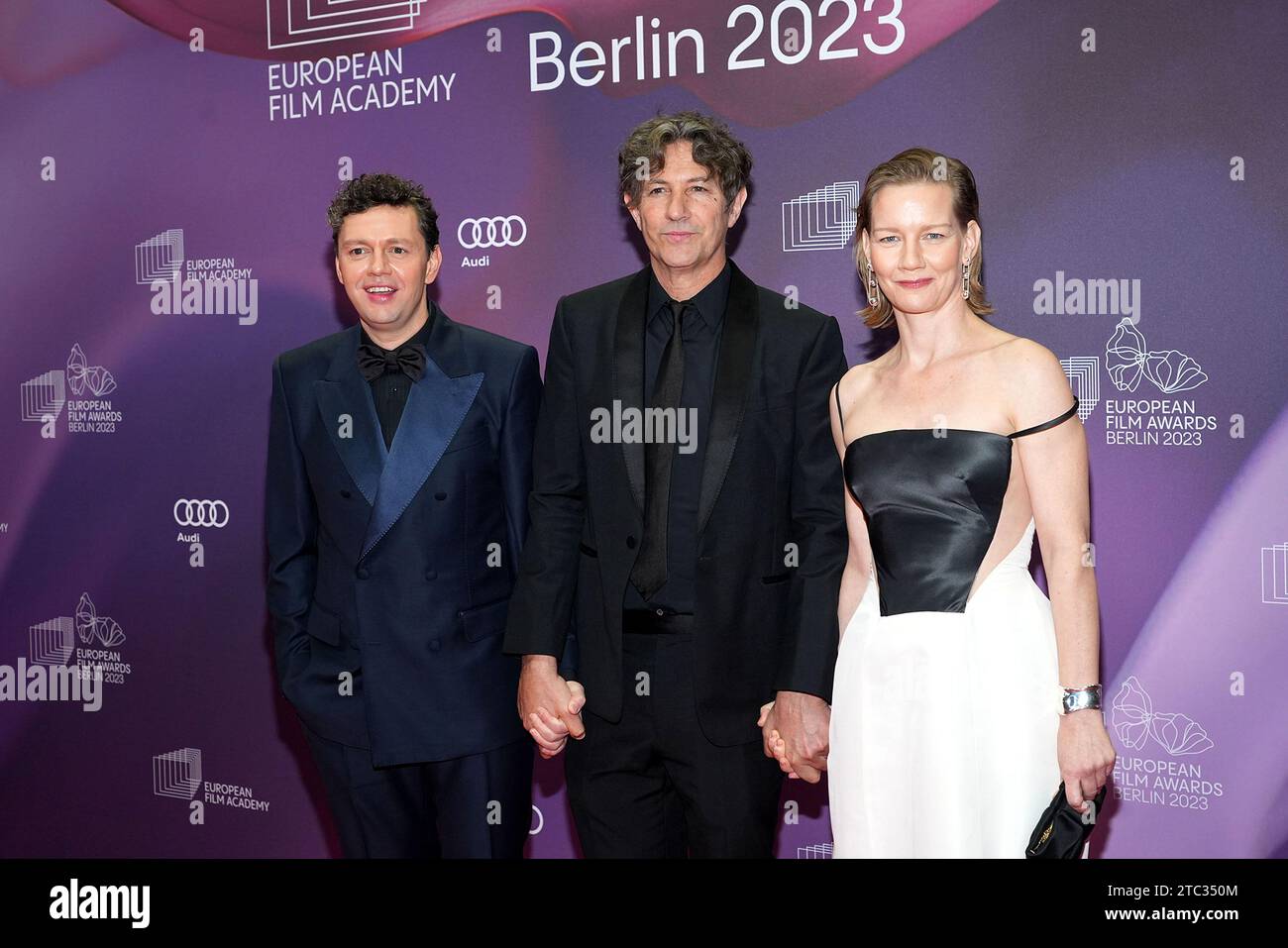 Christian Friedel, Jonathan Glazer und Sandra Hueller bei der ...
