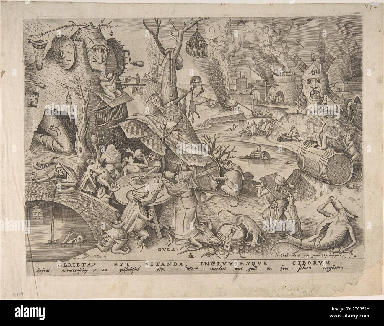 Gluttony (Gula) from The Seven Deadly Sins 1928 by Pieter van der ...