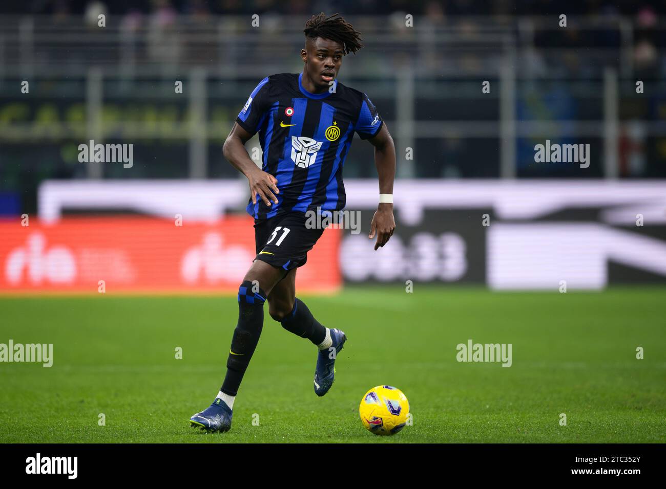 Milan, Italy. 9 December 2023. Yann Aurel Bisseck of FC Internazionale ...
