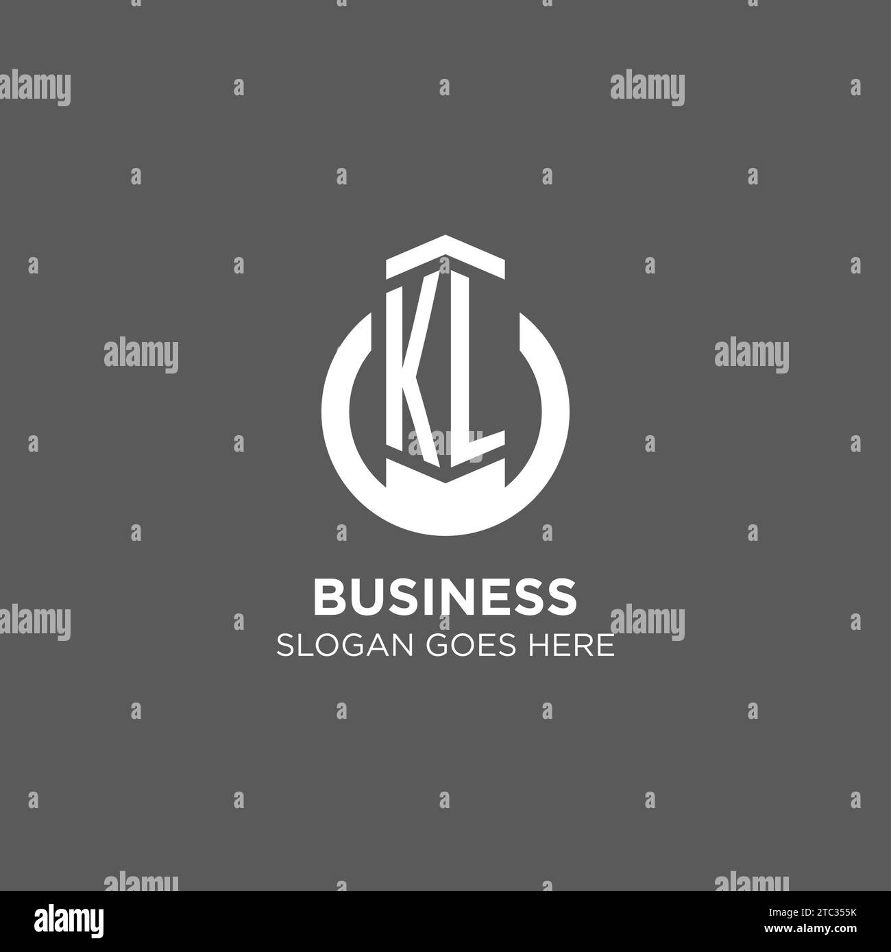 Initial KL circle round line logo, abstract company logo design ideas ...