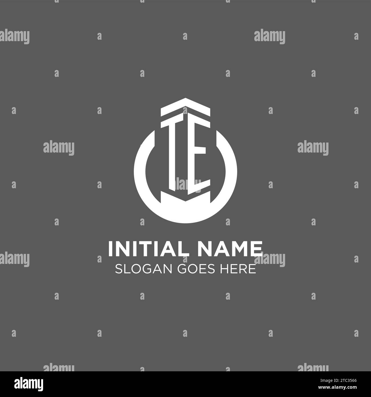 Initial TE circle round line logo, abstract company logo design ideas vector graphic Stock ...