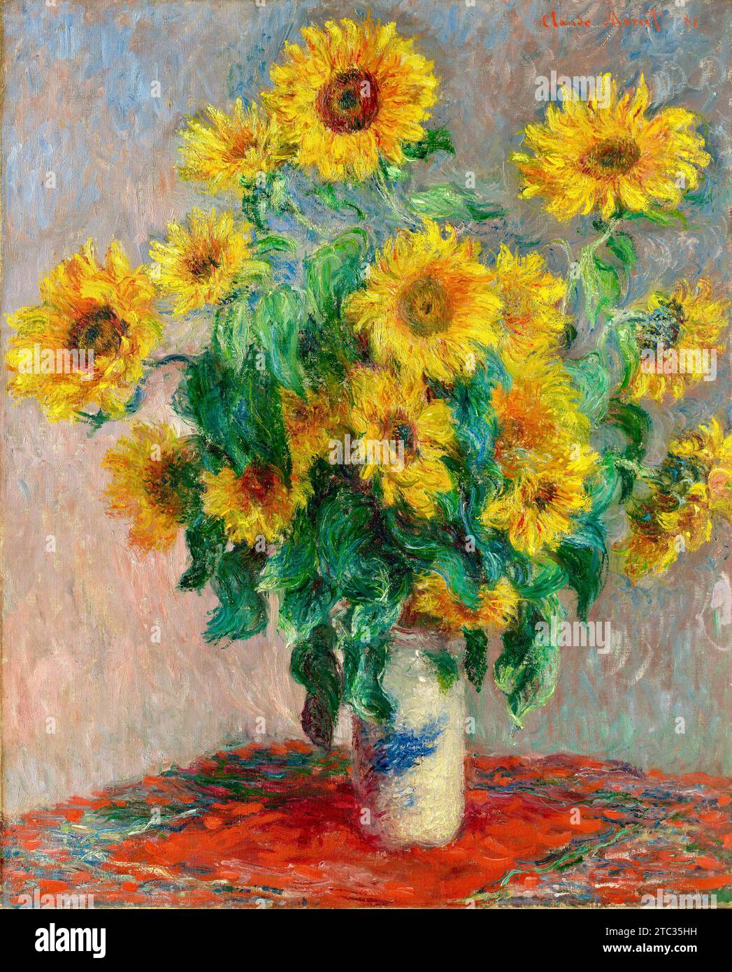 Claude Monet - Bouquet of Sunflowers - 1881 Stock Photo - Alamy
