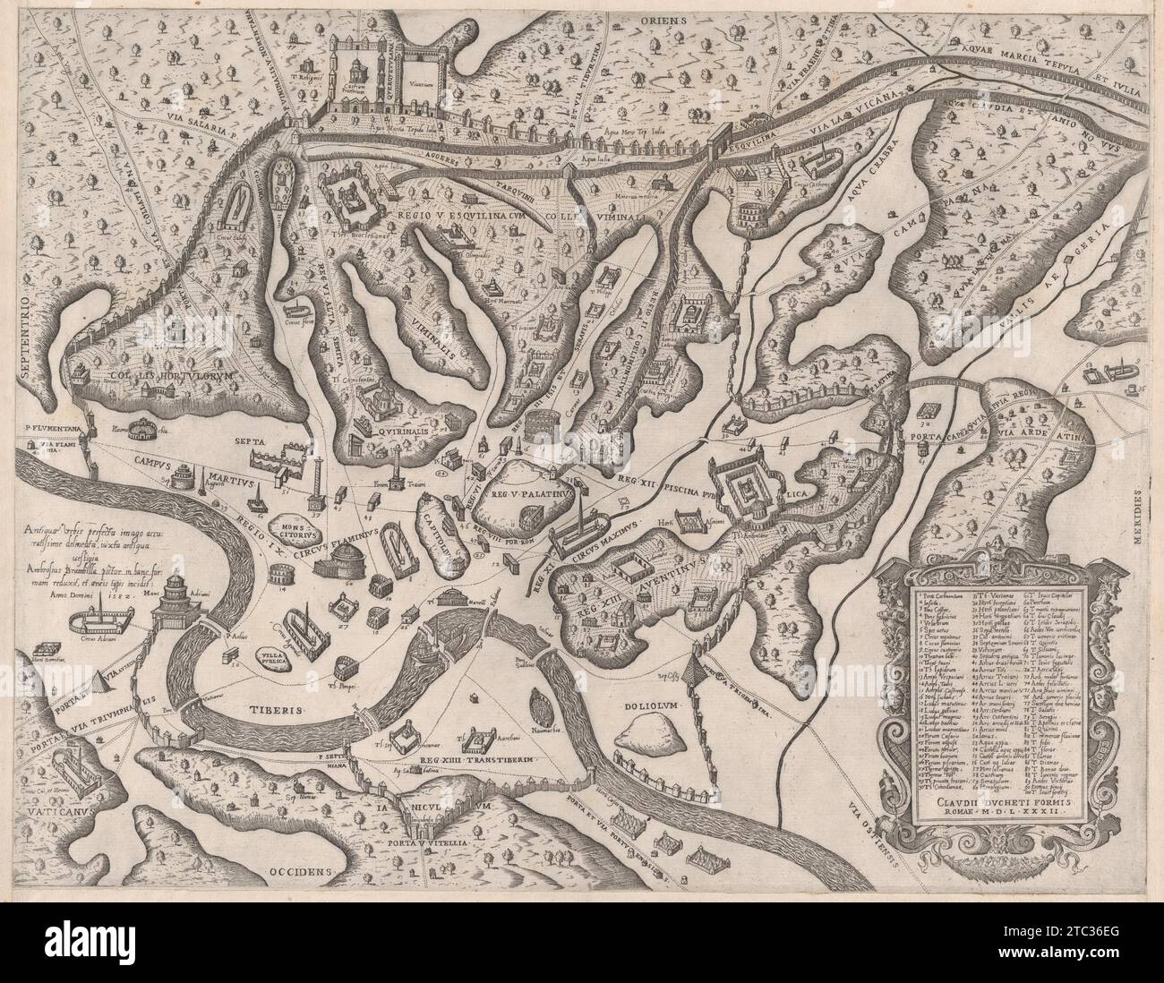 Ancient Rome, and its Hills, from the West, from "Speculum Romanae ...