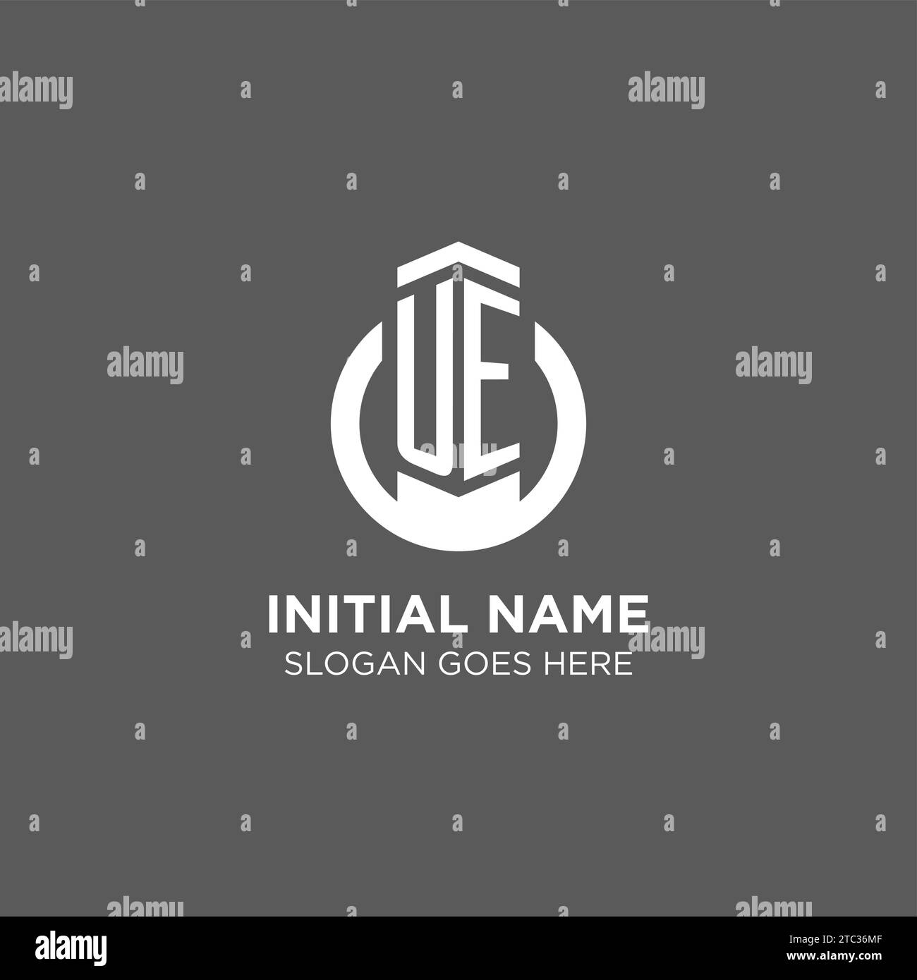Initial UE circle round line logo, abstract company logo design ideas ...