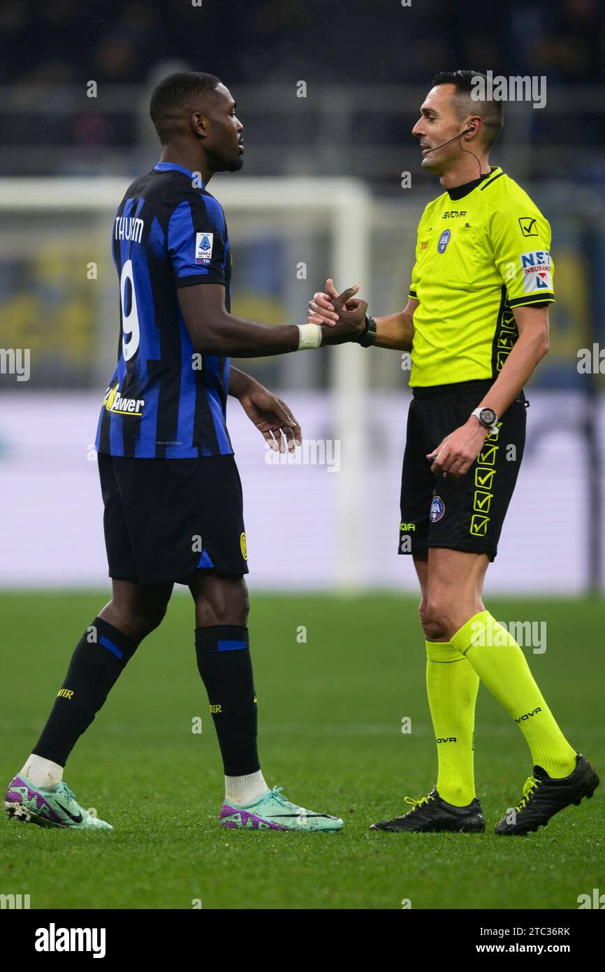Milan, Italy. 9 December 2023. Marcus Thuram of FC Internazionale ...