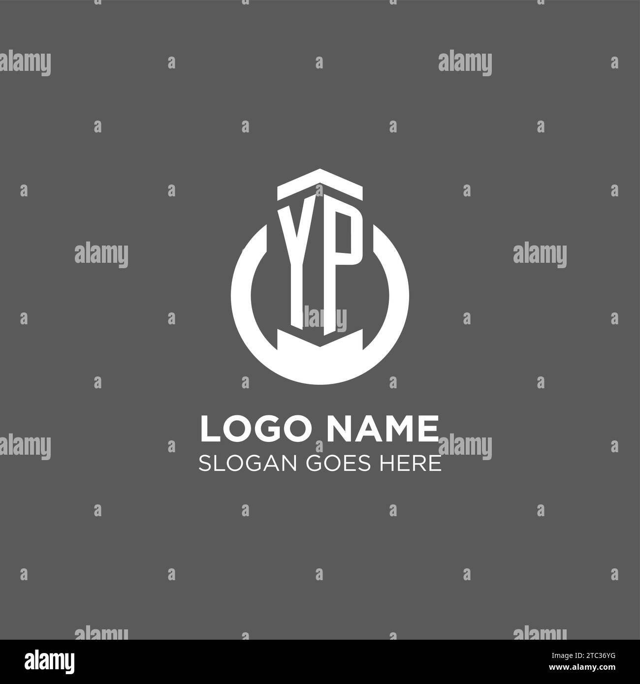 Initial YP circle round line logo, abstract company logo design ideas ...