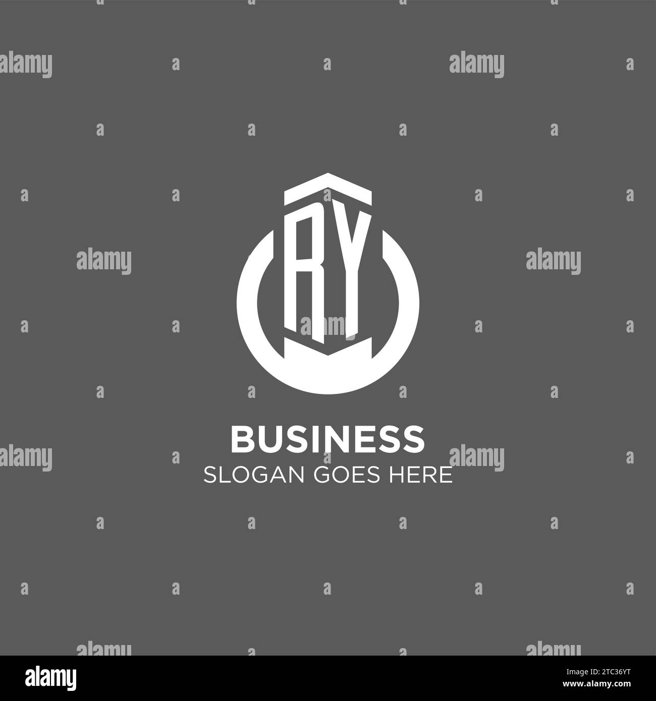 Initial RY circle round line logo, abstract company logo design ideas ...