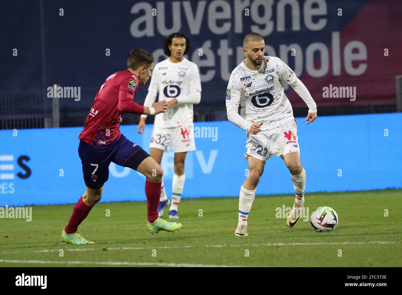Thierry LARRET/MAXPPP. Football. Ligue 1 Uber Eats. Clermont Foot 63 vs Lille Olympique Sporting ...
