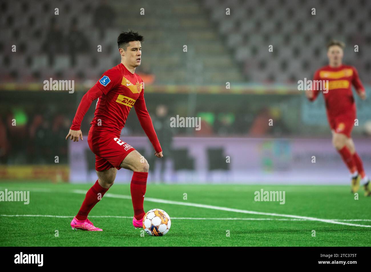 Farum, Denmark. 09th, December 2023. Oliver Villadsen (23) of FC ...