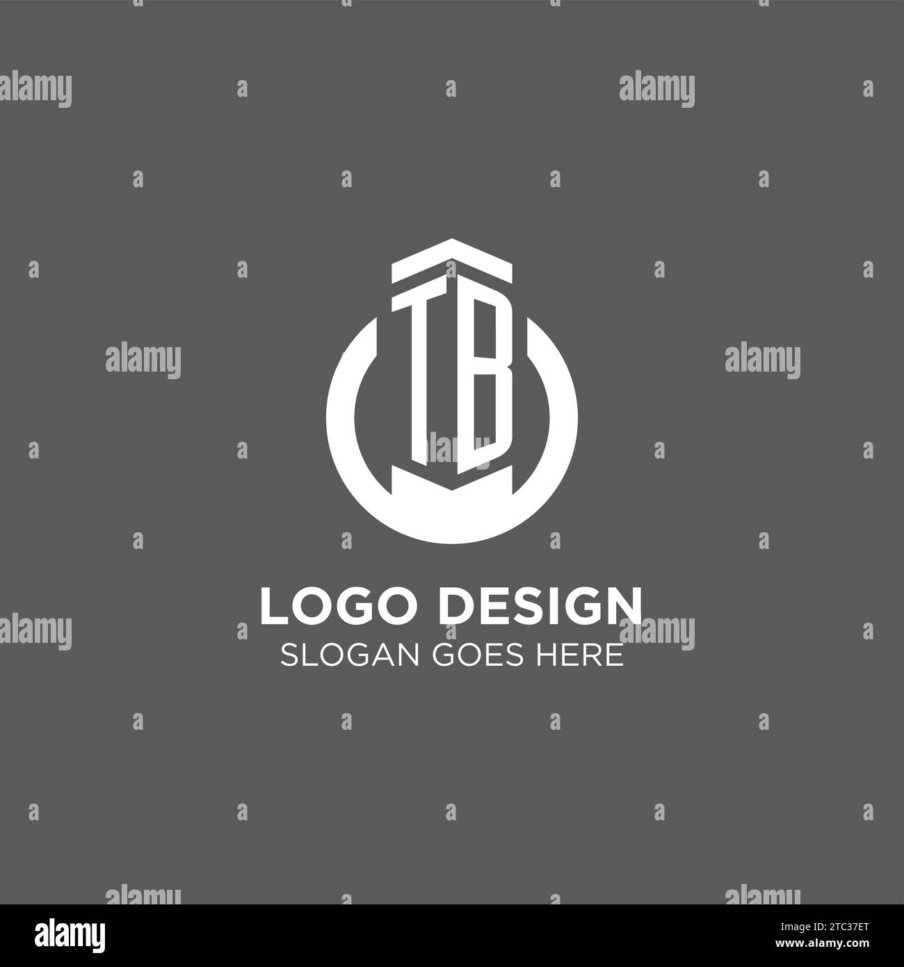 Initial TB circle round line logo, abstract company logo design ideas ...