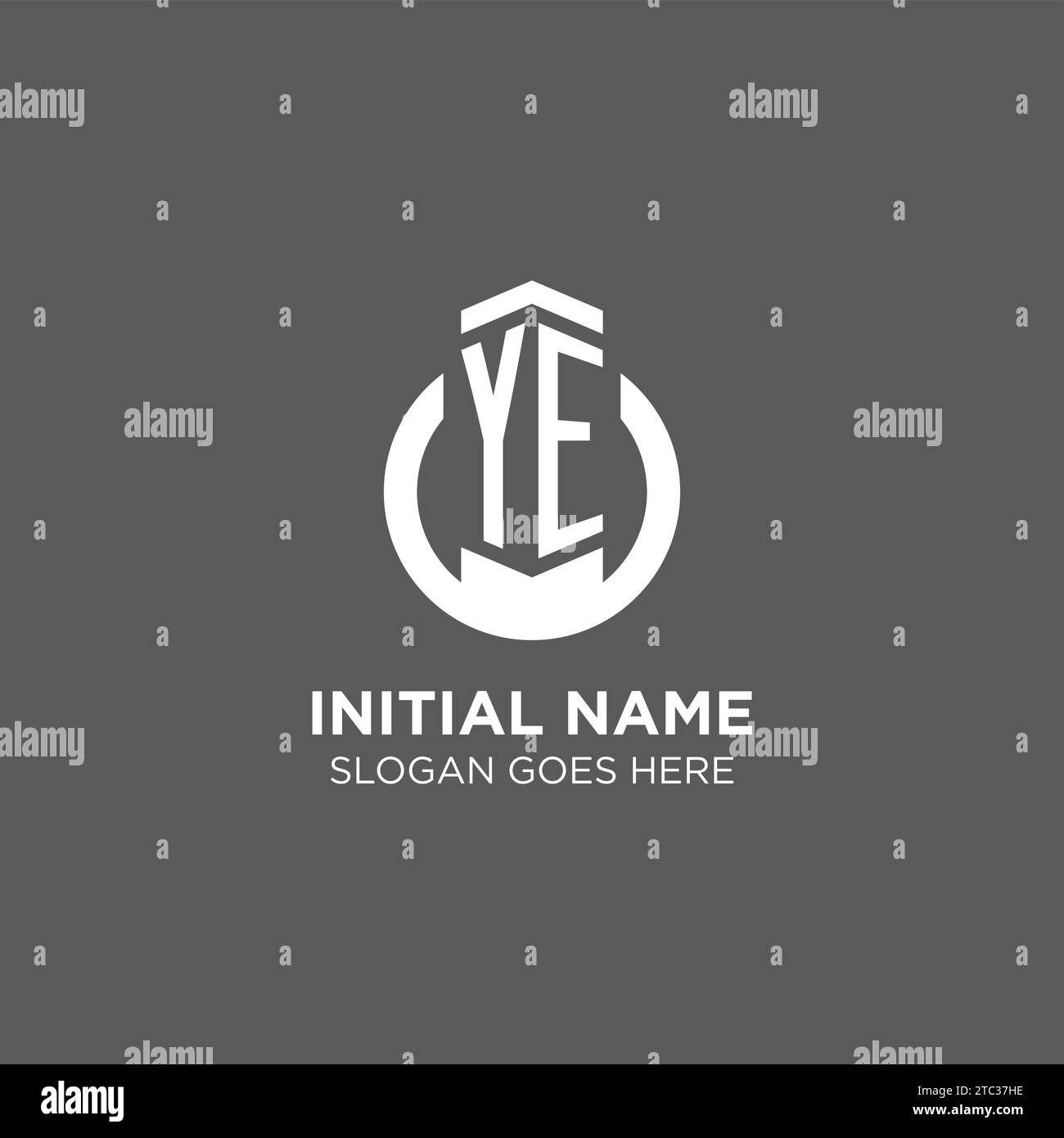 Initial YE circle round line logo, abstract company logo design ideas ...