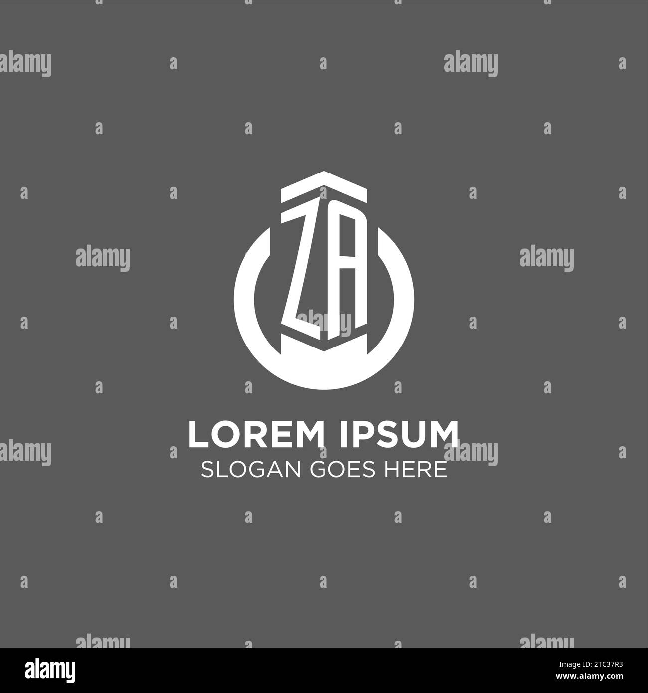 Initial ZA circle round line logo, abstract company logo design ideas ...