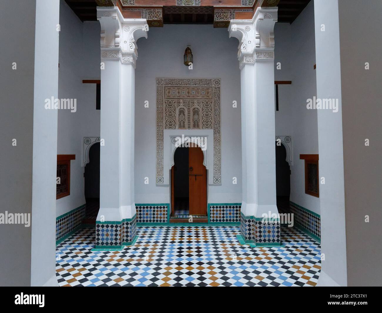 Ben Youssef Medersa historic Islamic school/college Marrakesh aka Marrakech, Morocco, December ...