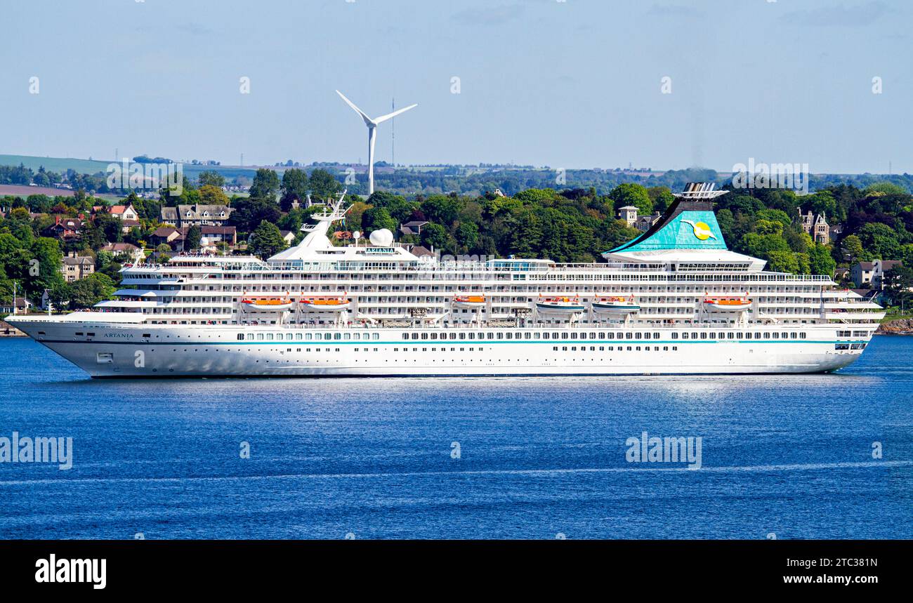 The German Phoenix Reisen Cruise Liner Artania cruise ship arriving in ...