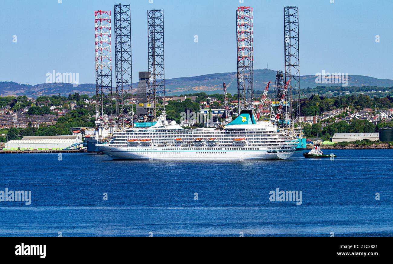 The German Phoenix Reisen Cruise Liner Artania cruise ship arriving in ...