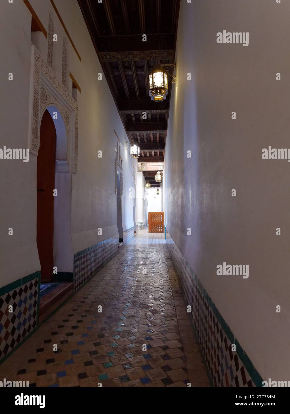 Ben Youssef Medersa historic Islamic school/college Marrakesh aka Marrakech, Morocco, December ...