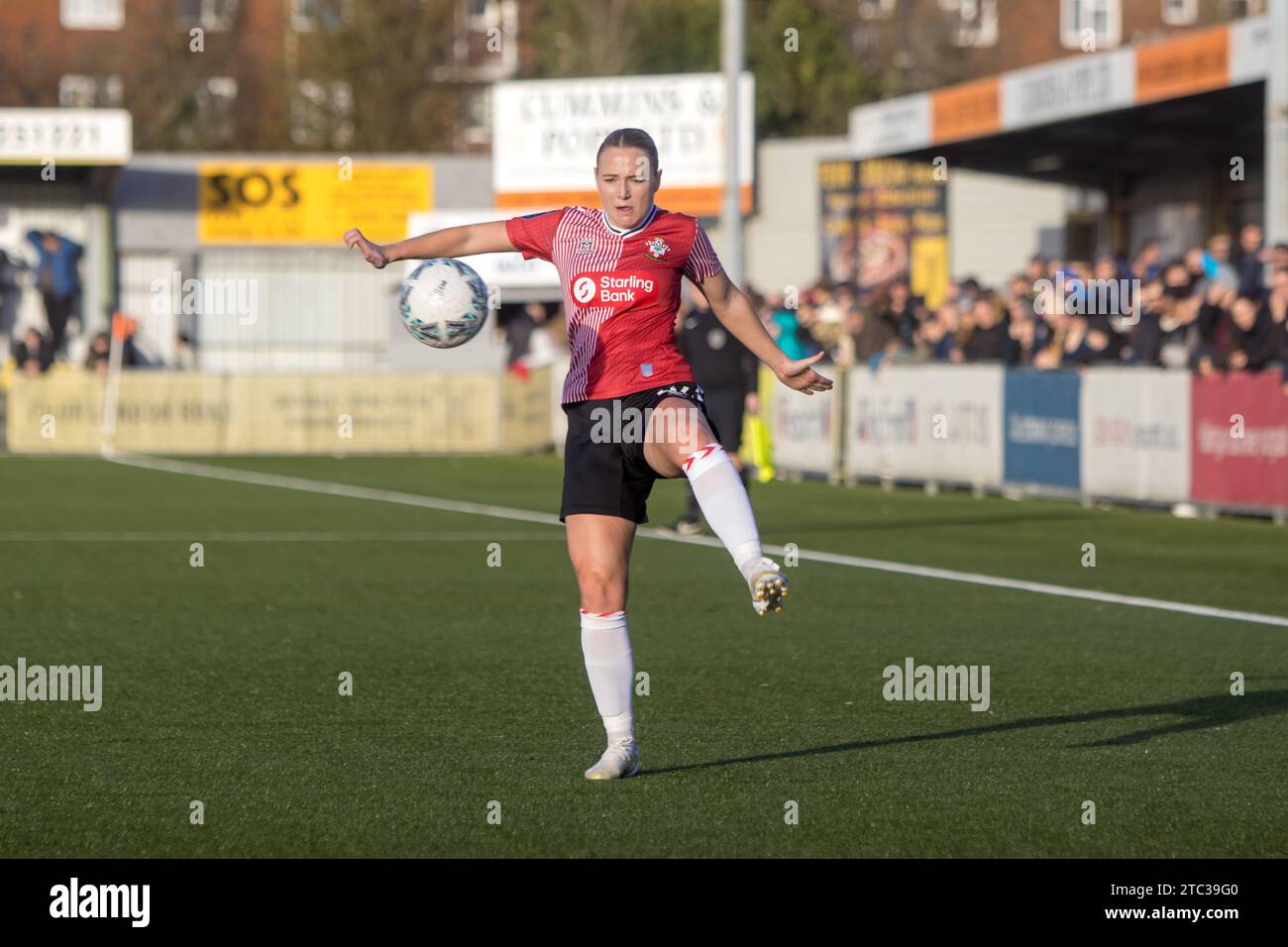 Havant, UK. 10th Dec, 2023. Jemma Purfield (21 Southampton) in action ...