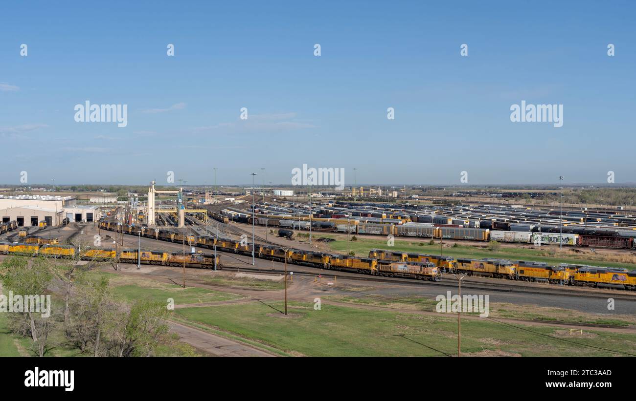 Union Pacific’s Bailey Yard viewed from Golden Spike Tower in North ...