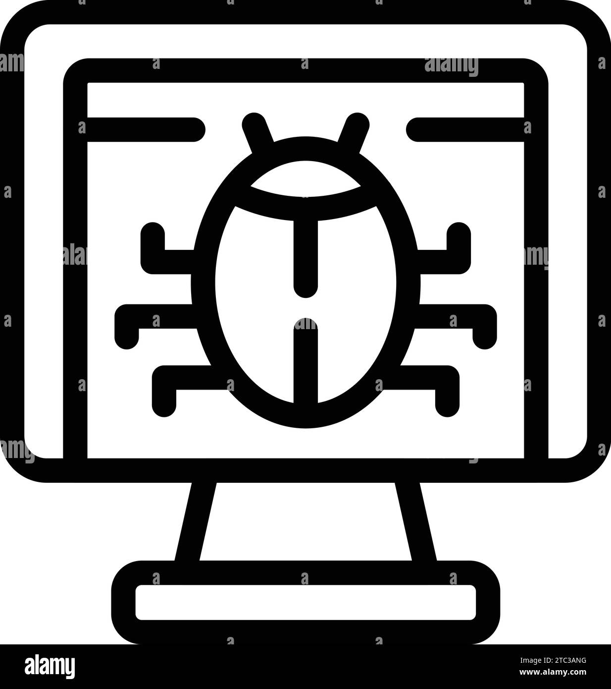 Software Debugging App Icon Outline Vector Quality Assurance Script Testing Software Program