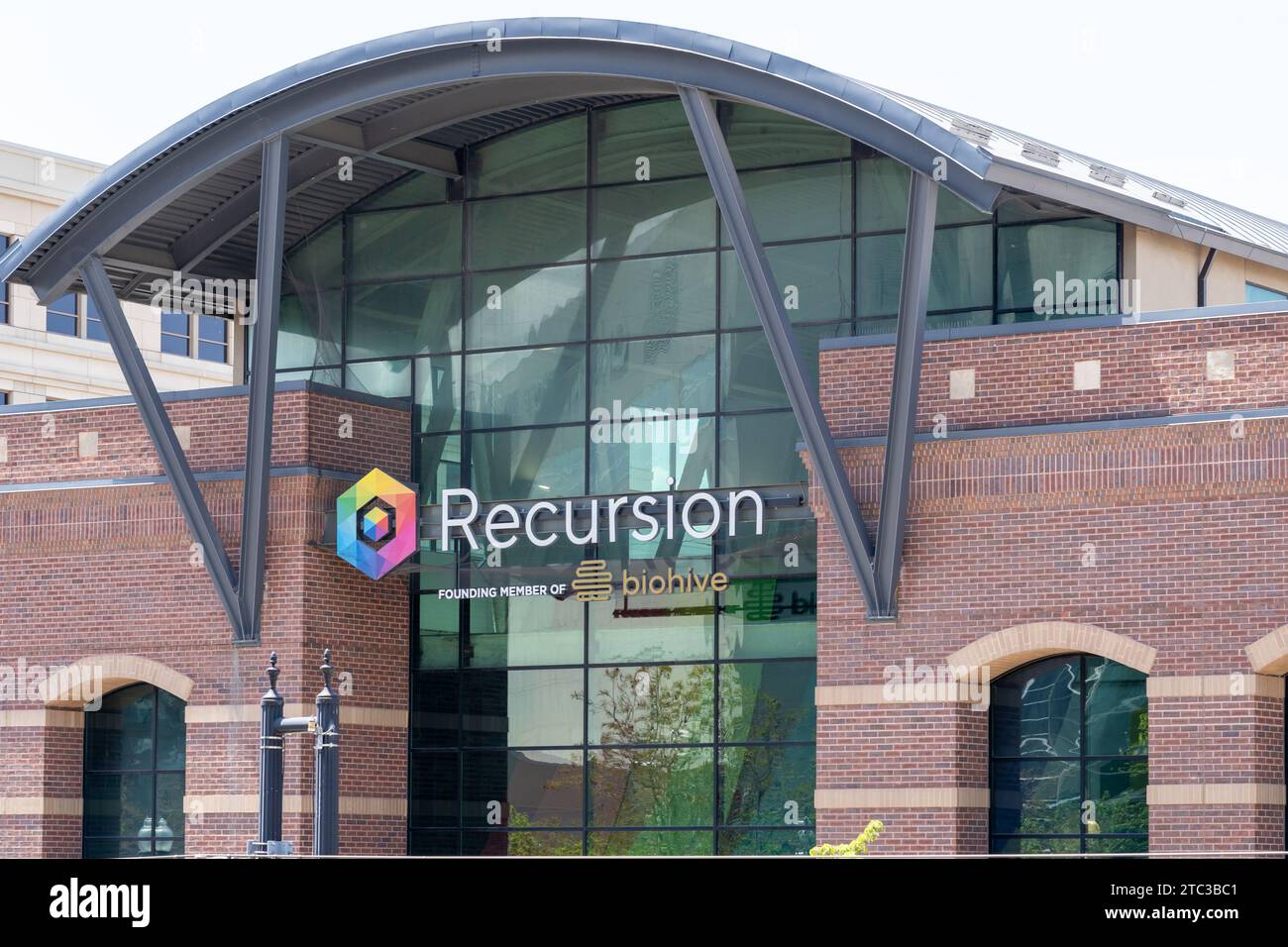 Recursion Pharmaceuticals headquarters at Gateway district in downtown Salt Lake City, Utah ...