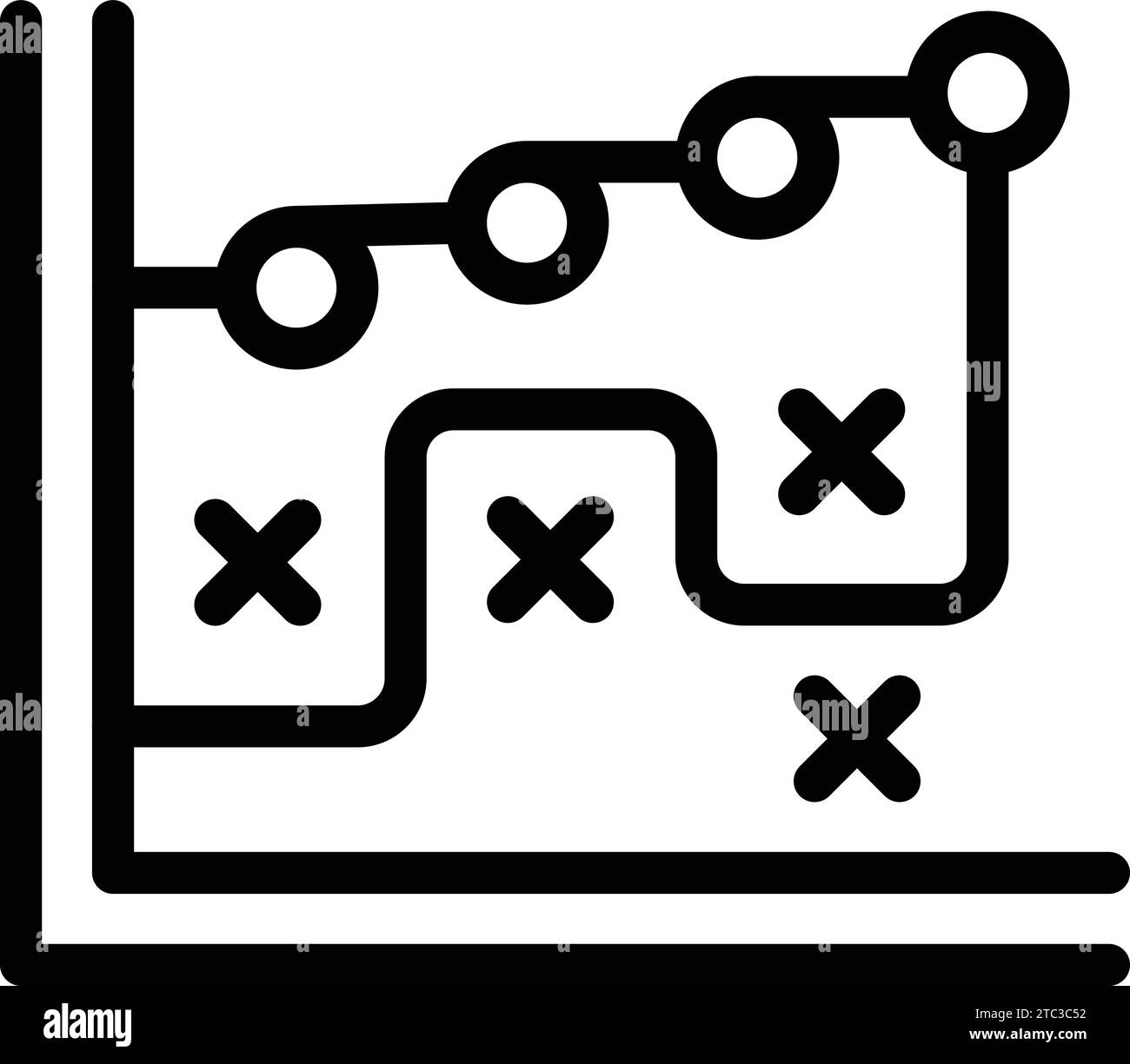 Problem Solving Analysis Icon Outline Vector Perspective Examination Graph Making Decision