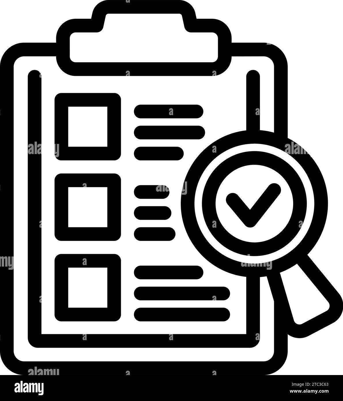 Analyze Decision List Icon Outline Vector Choosing Effective Strategy Problem Solving Plan
