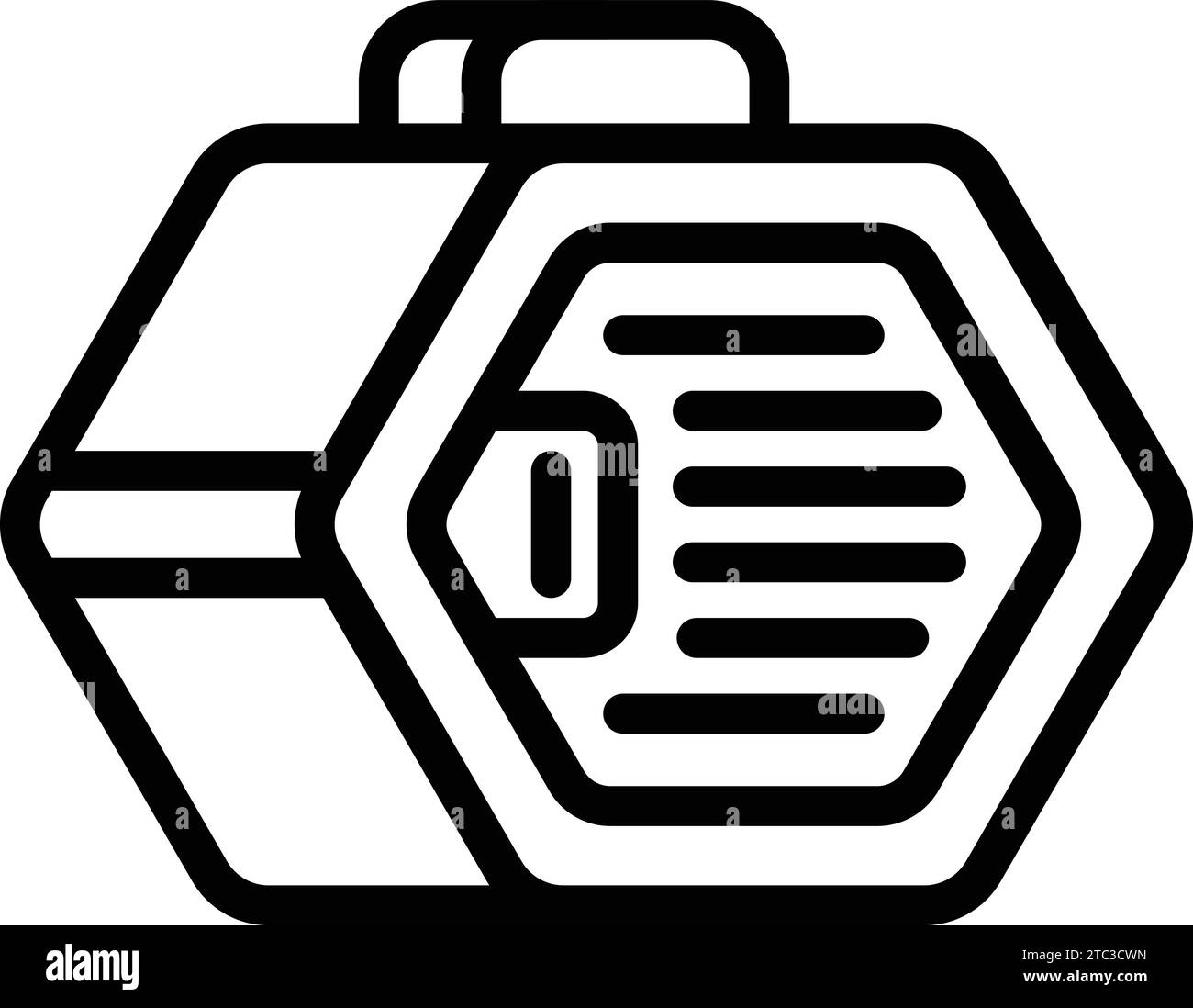 Mobile pet house icon outline vector. Carrying kitty pet box. Cat ...