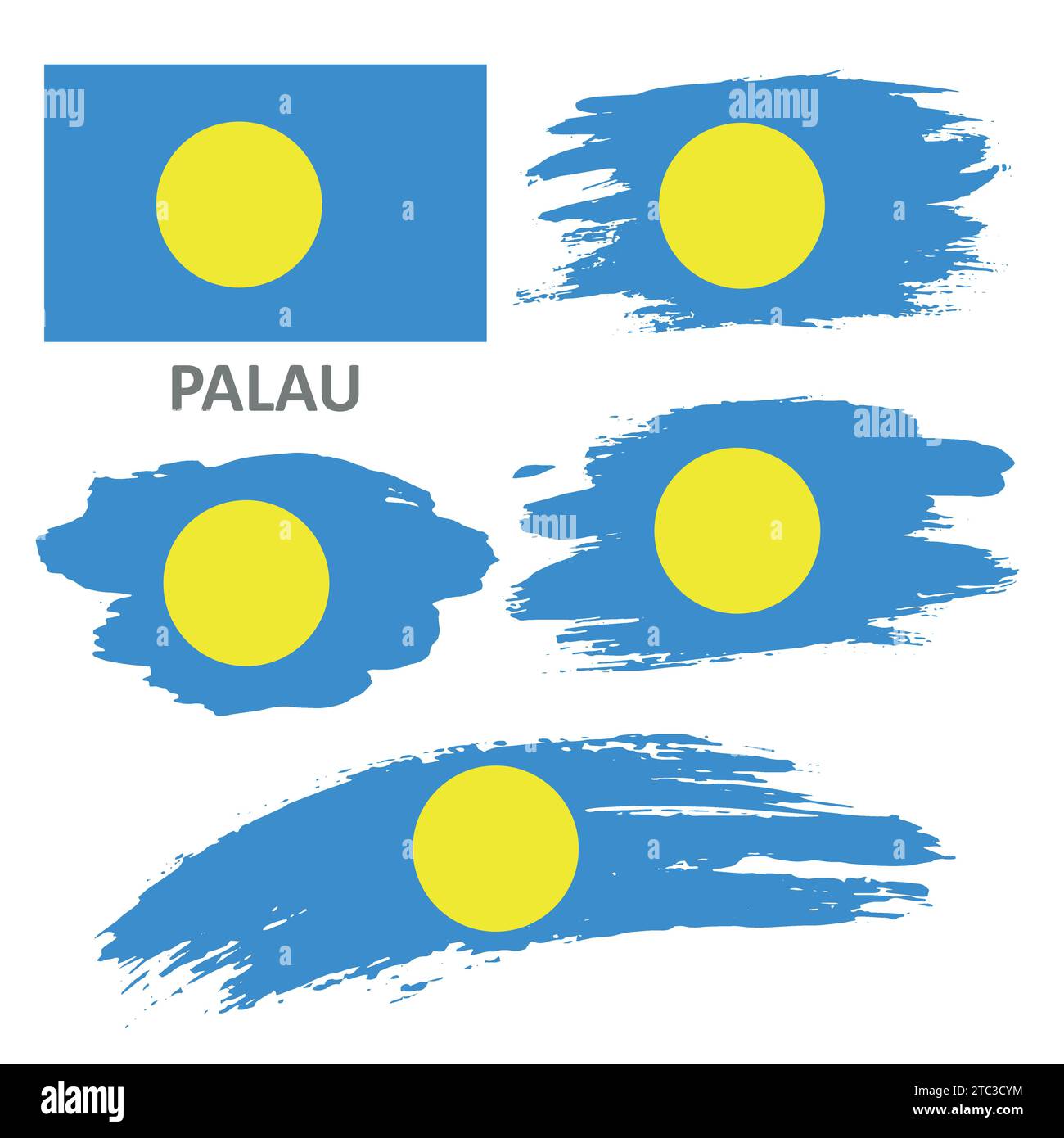 Set of vector flags of Palau Stock Vector Image & Art - Alamy
