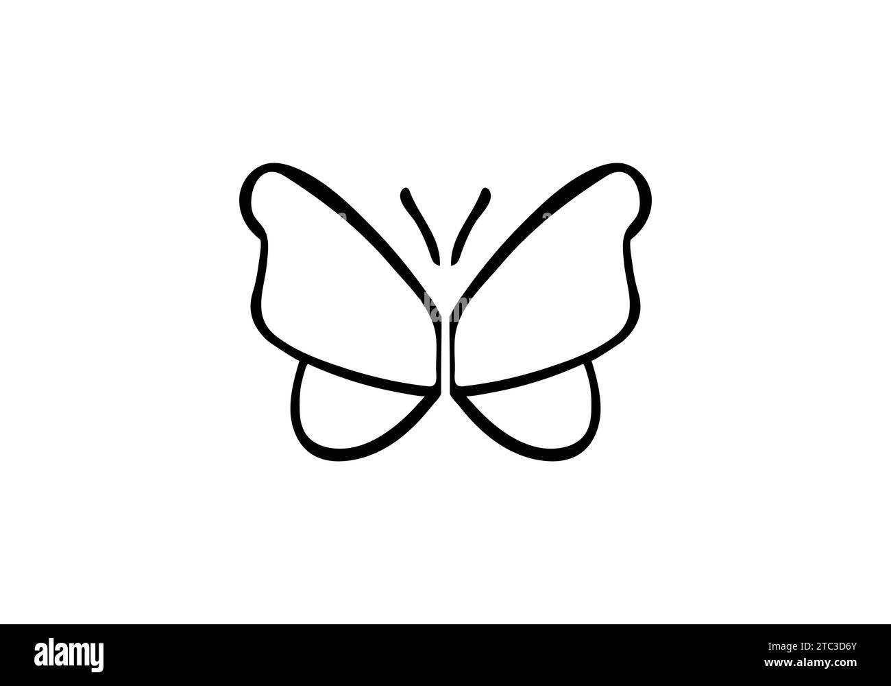 Butterfly minimal style icon illustration design Stock Vector Image ...