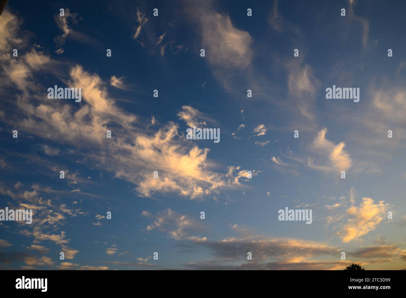 light overcast clouds in the winter Mediterranean sky at sunset 10 ...