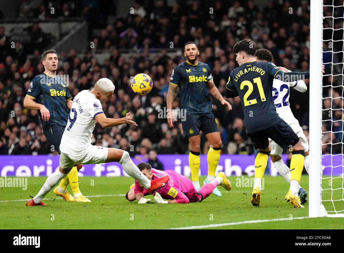 Tottenham Hotspur's Richarlison attempts a shot on goal during the ...