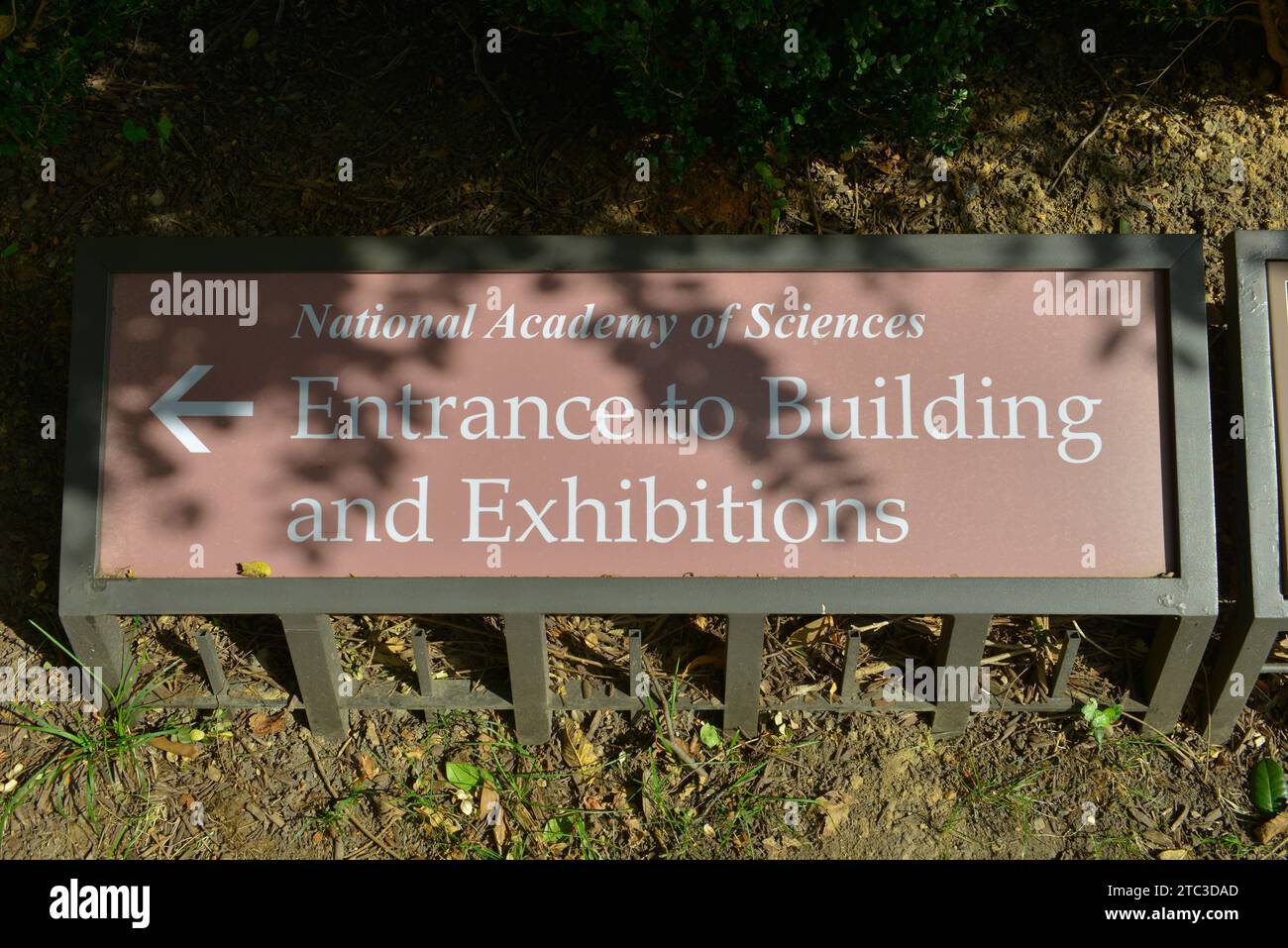 Entrance sign to the National Academy of Sciences in Washington DC ...