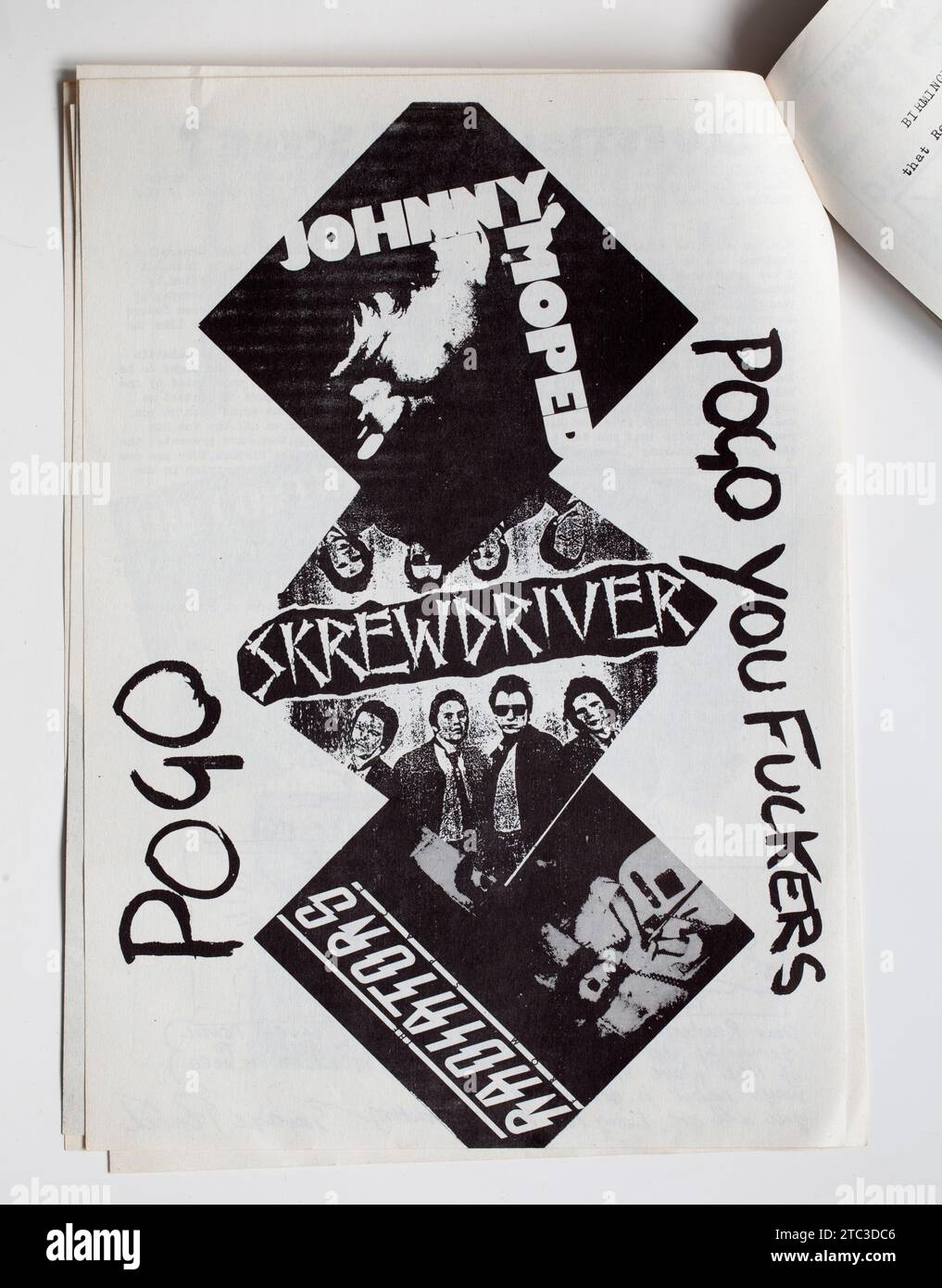 Adverts for Johnny Moped The Radiators and Skrewdriver in 1970s SNIFFIN ...