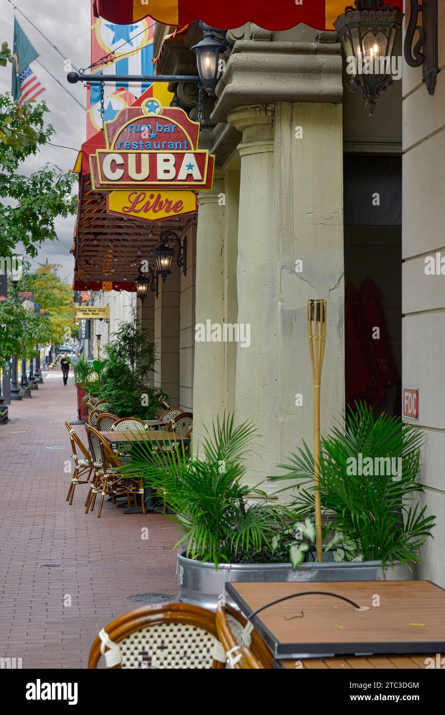 Cuba Libre Restaurant on 9th Street NW in Washington DC Stock Photo - Alamy