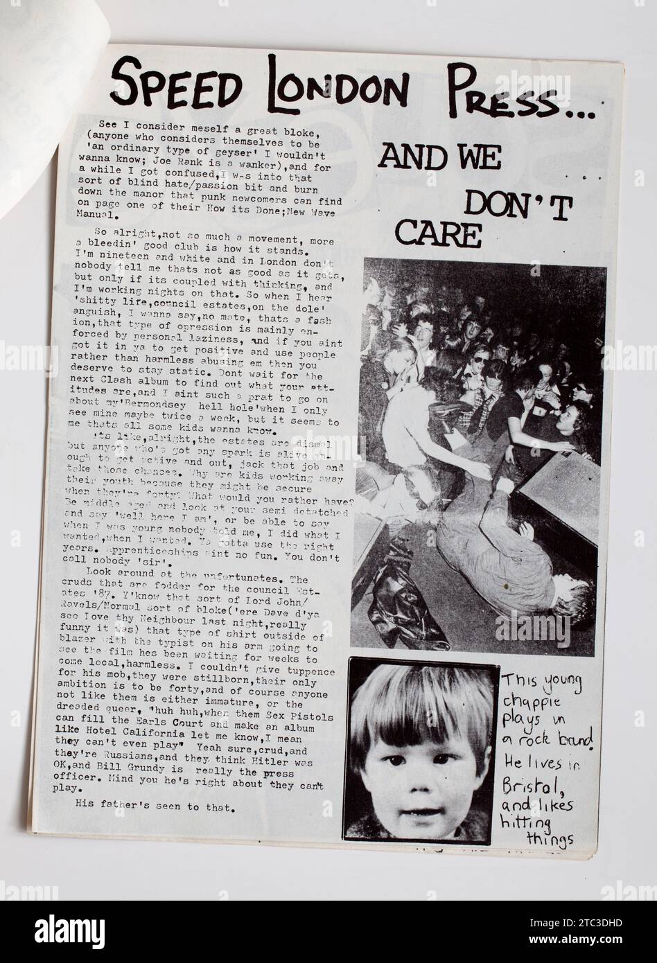 1970s Sniffin Glue Punk Rock Fanzine Magazine Stock Photo - Alamy