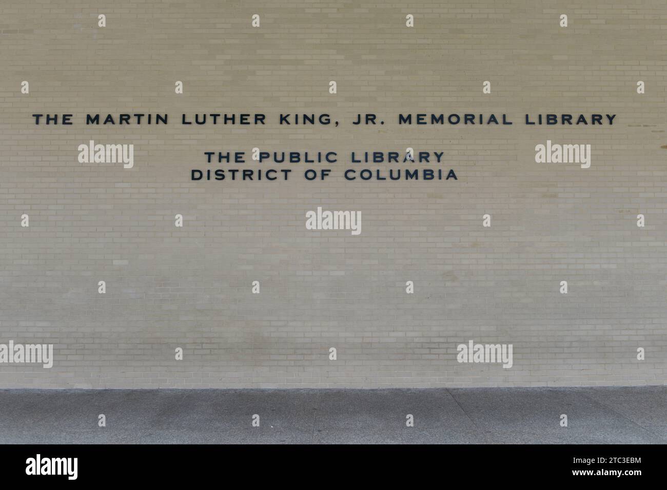 The Martin Luther King Jr. Memorial Library building wall sign on G St ...