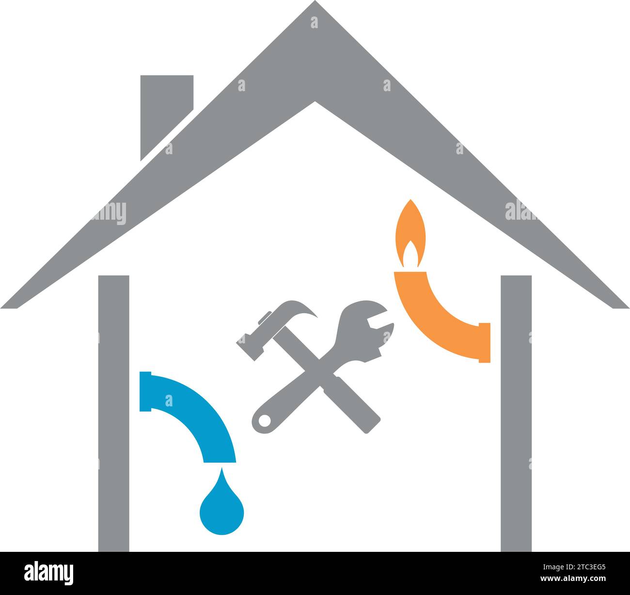 flame, water, plumber, logo, plumber, craftsman, background Stock ...