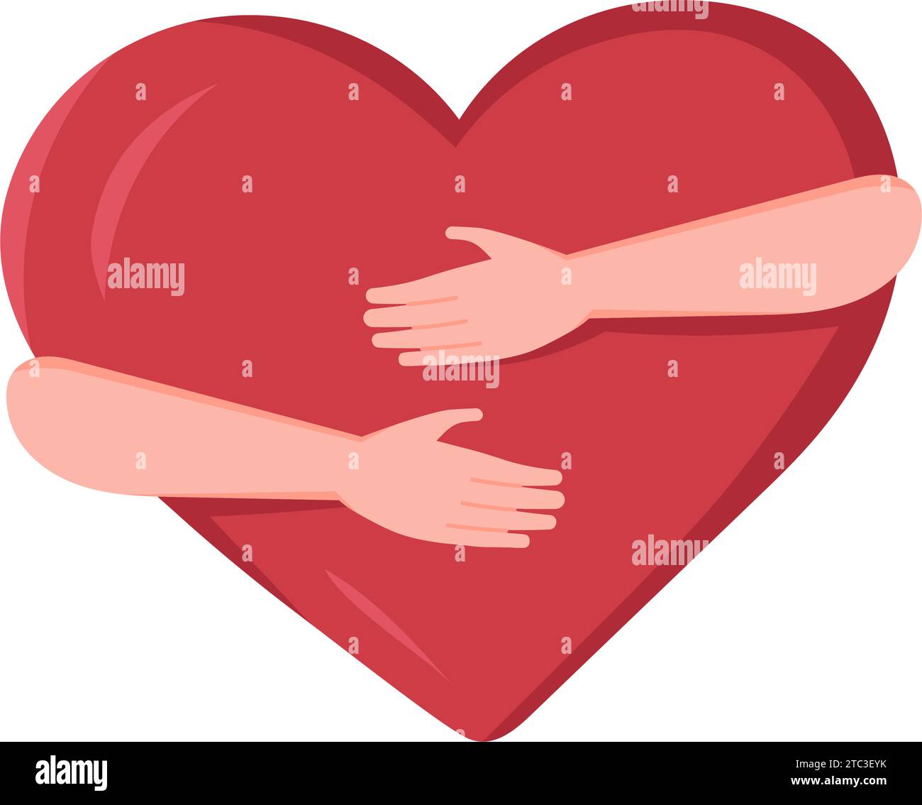 hug day illustration with hugging heart Stock Vector Image & Art - Alamy