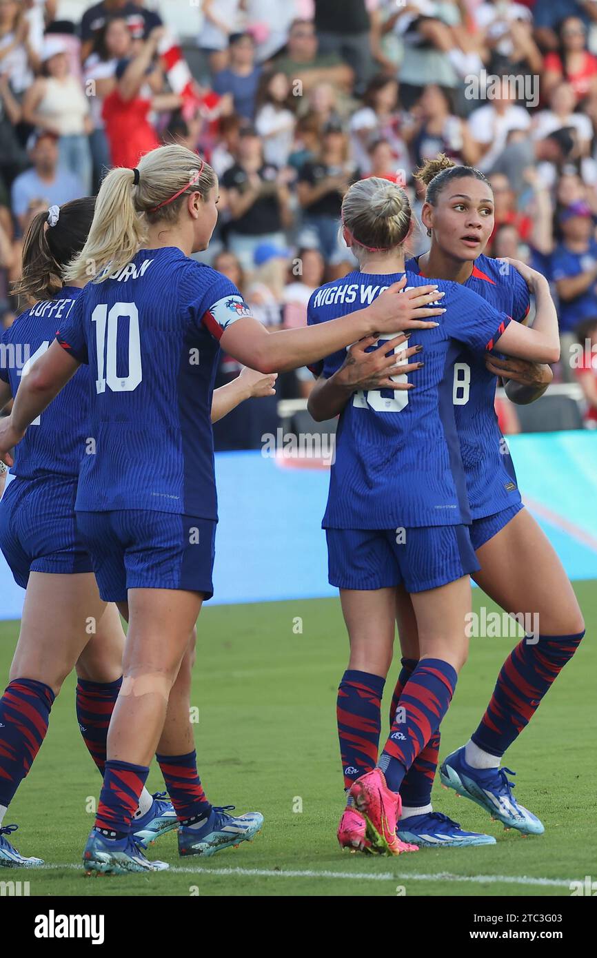 United States Women’s National Team forward Trinity Rodman (8 ...