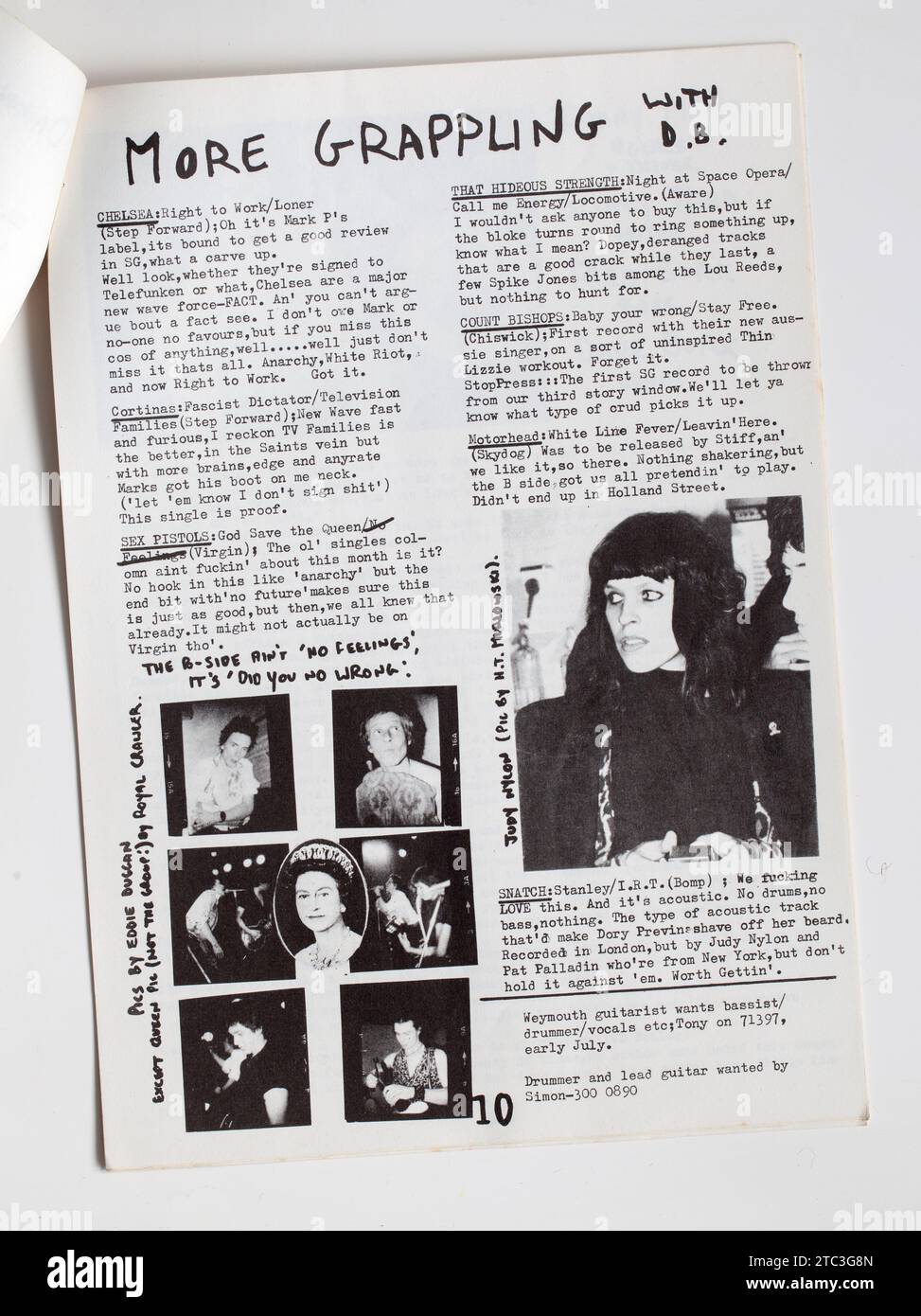 Record Reviews by Danny Baker in 1970s SNIFFIN' GLUE Punk Rock Fanzine ...